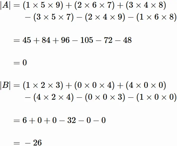 Determinant of a 3x3 matrix and example - SEMATH INFO